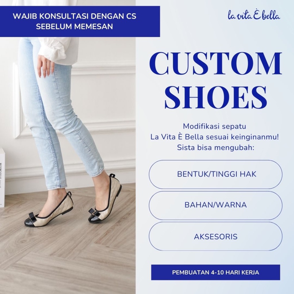 Jual Customize your own La Vita E Bella Shoes/Modifikasi sepatu sesuai ...