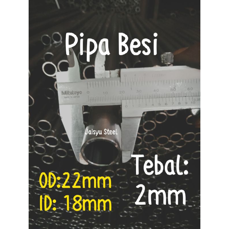Jual bahan stang motor,besi pipa OD 22mm ID 18mm tebal 2mm panjang 68cm ...