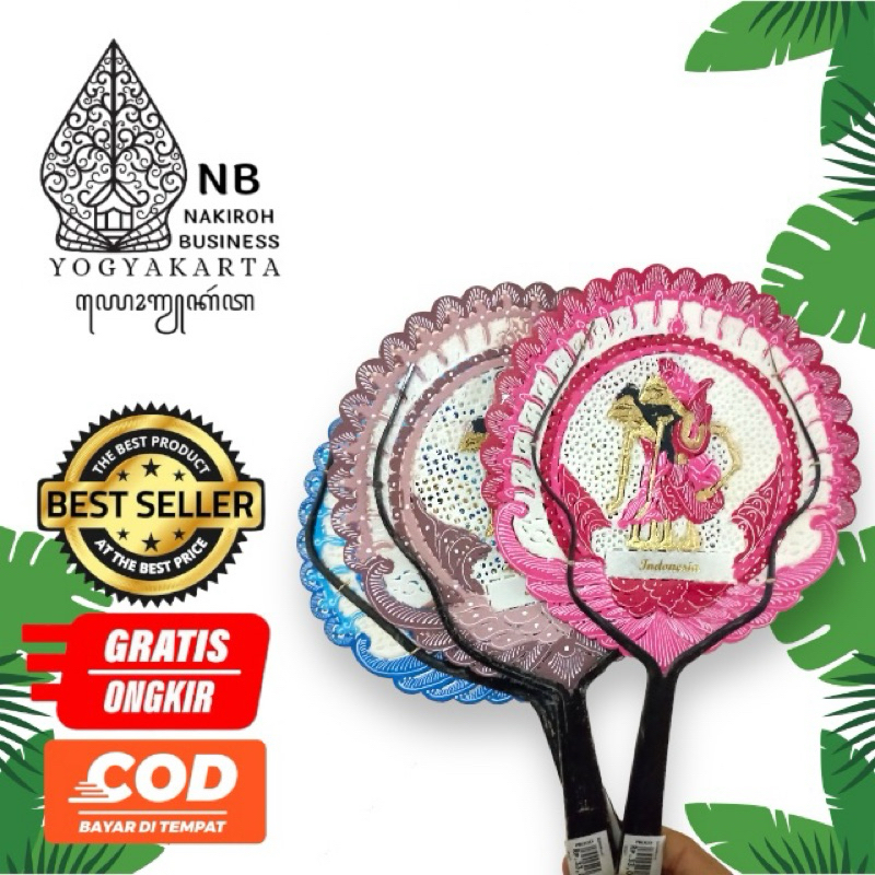 Jual KIPAS KULIT WAYANG INDONESIA / KIPAS TANGAN KULIT / SOUVENIR KIPAS ...