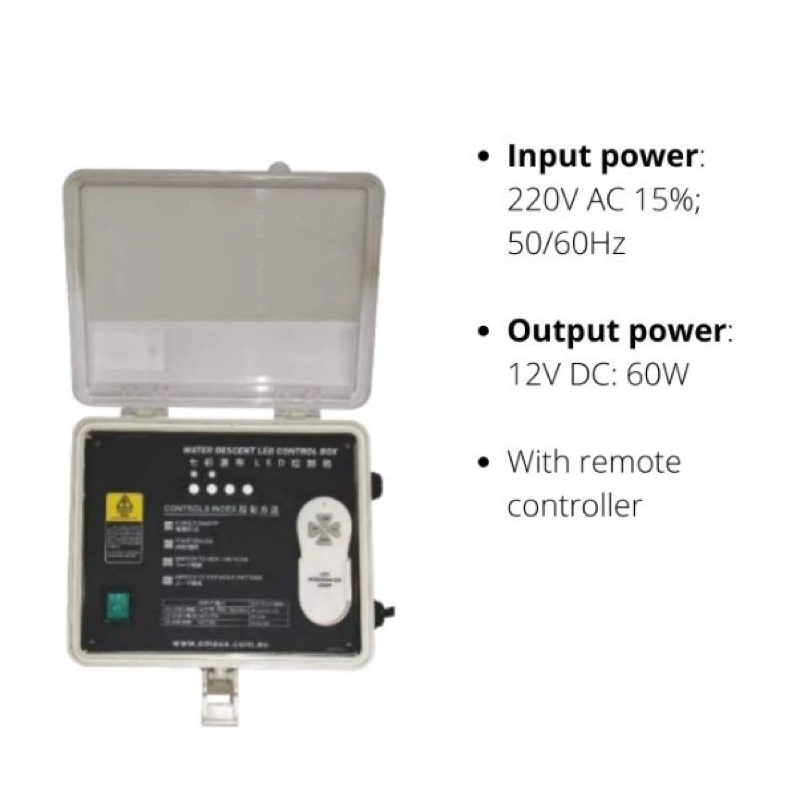 Jual WATER DESCENT LED CONTROL BOX EMAUX WTD-CB AKSESORIS KOLAM RENANG ...