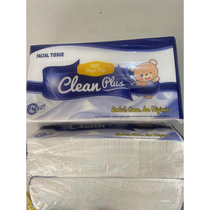 Jual Facial Tissue Clean Plus 2 ply 1 Kg | Shopee Indonesia