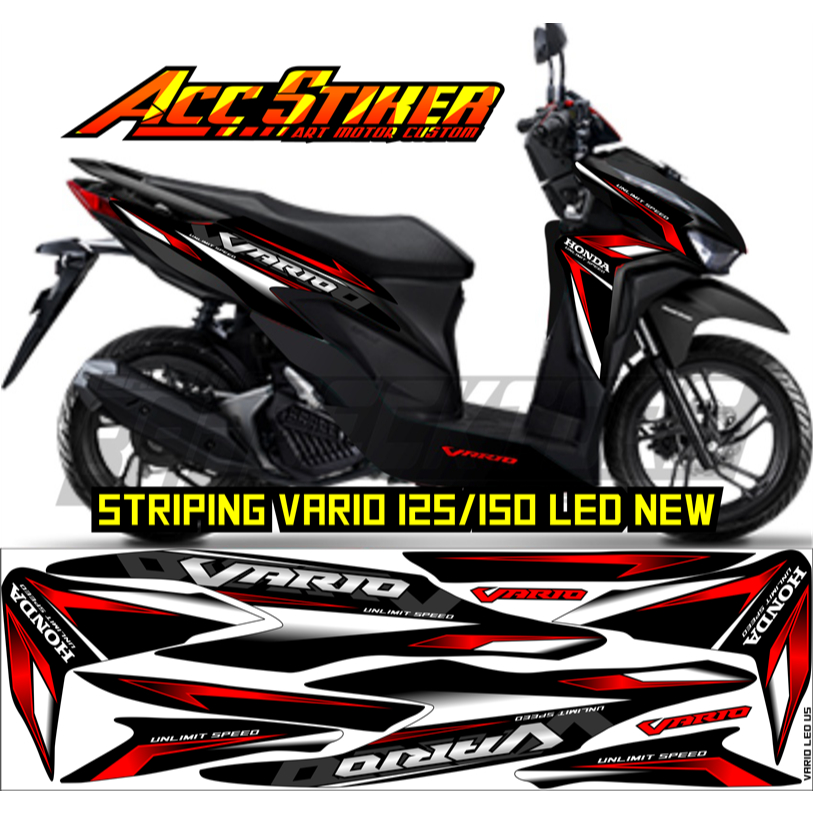 Jual STRIPING VARIO 125-150 NEW LED/MOIF MALAYSIA/MOTIF THAILAND/STIKER ...