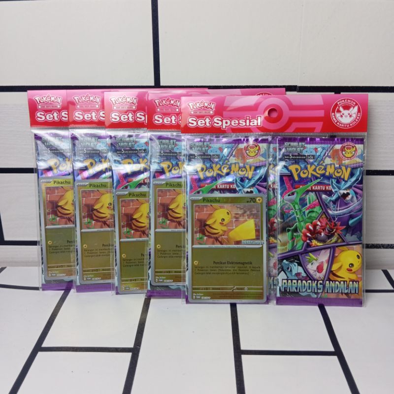Jual Kartu pokemon paradoks andalan special set indomaret pikachu hologram holo 100% Original ...