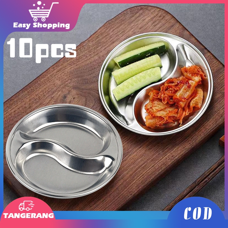 Jual 10pcs Sauce Container Stainless Piring Sambal Stainless Tempat ...