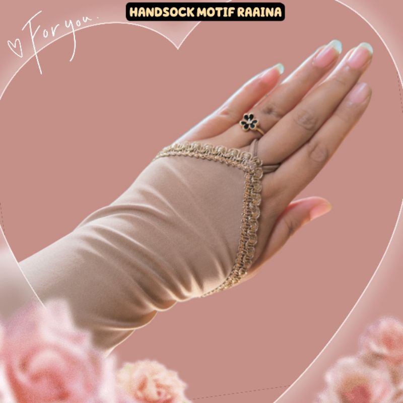 Jual Sarung Tangan Muslimah Ring Motif Raaina/Handsock Manset Cincin ...