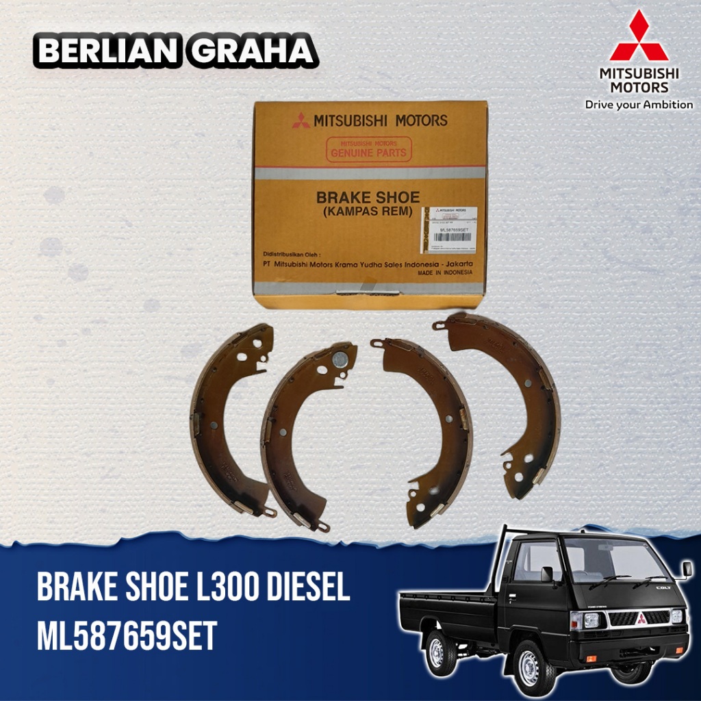 Jual Kampas Rem Belakang / Brake Shoe Mitsubishi L300 Diesel Original Mitsubishi | ML587659SET ...