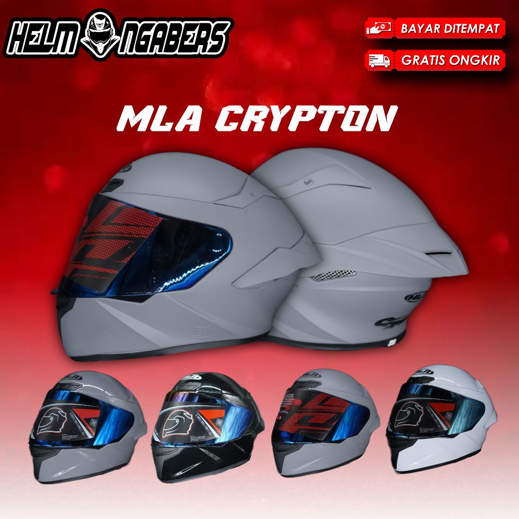 Jual HELM MLA CRYPTON FULL FACE SNI ORIGINAL | Shopee Indonesia
