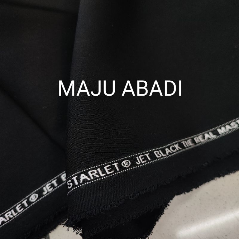 Jual Kain Bahan Jet Black STARLET Tebal Premium Hitam Pekat Bahan ...