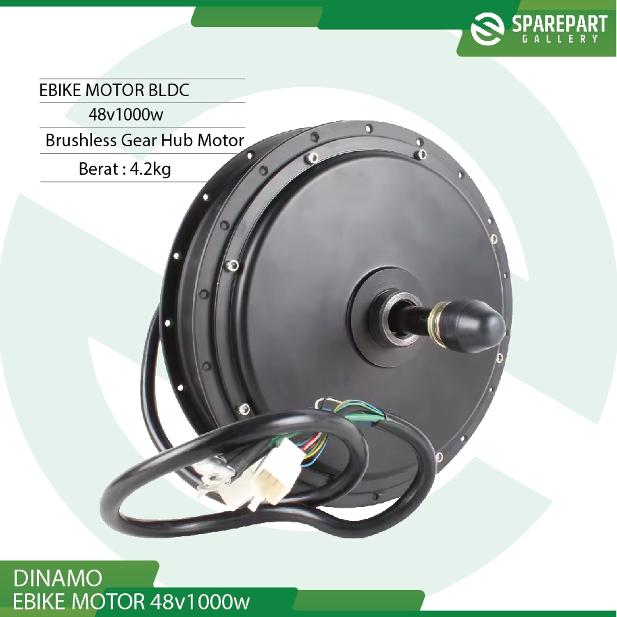 Jual Ebike dinamo bldc 48v1000w brushless gear hub motor electrik bike | Shopee Indonesia