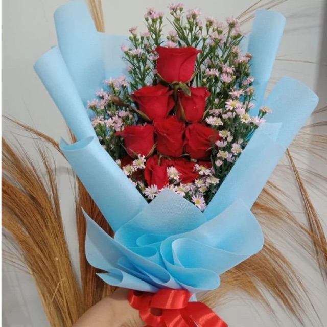 Jual Buket Bunga Mawar 10 Tangkai Buket Wisuda Murah Buket Valentine ...