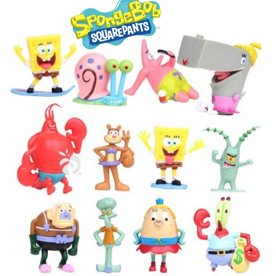 Jual Spongebob Squarepants Figure Set - Mainan Spongebob Action Figure ...