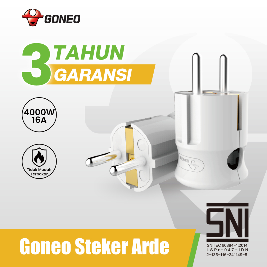Jual GONEO - G10L5 Steker Listrik Power Strip Goneo 250V/16A SNI ...