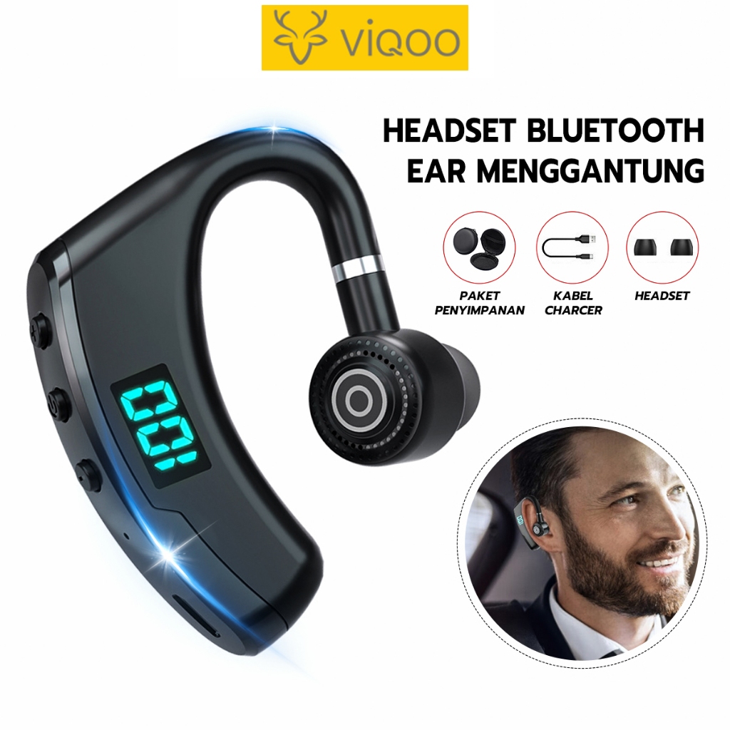 Jual Viqoo V9 PRO Bluetooth Earphone 8D Bass Wireless Headset 5.3 ...