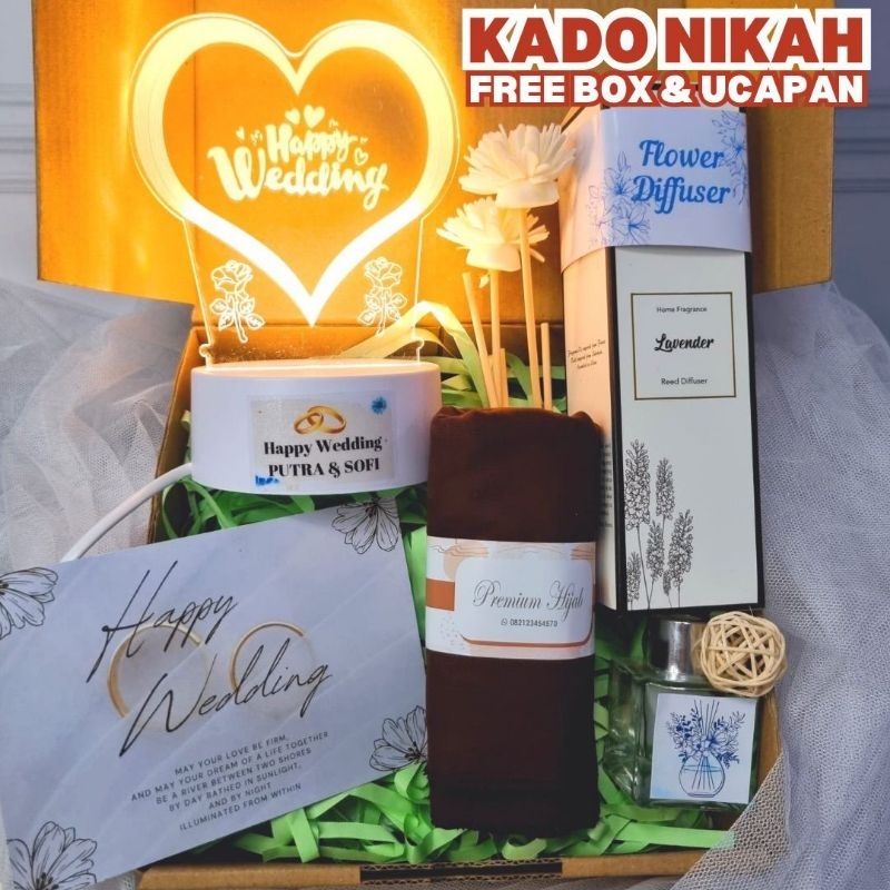 Jual Hampers Pernikahan Kado Wedding / Hadiah Nikah Set Diffuser ...