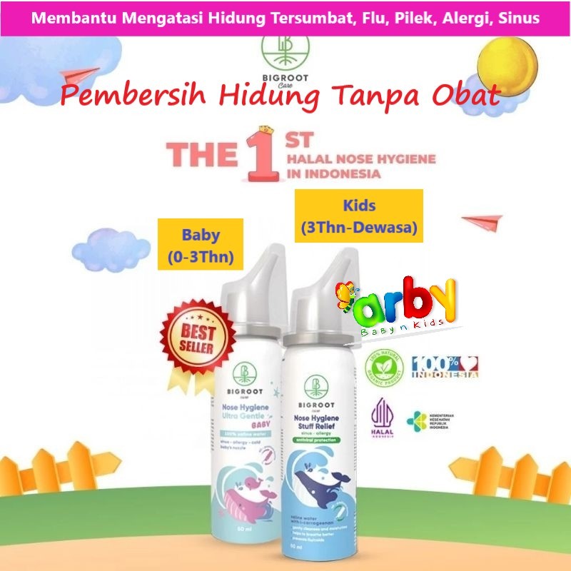 Jual Bigroot Nose Hygiene Baby Ultra Gentle & Stuff Relief | Pembersih ...