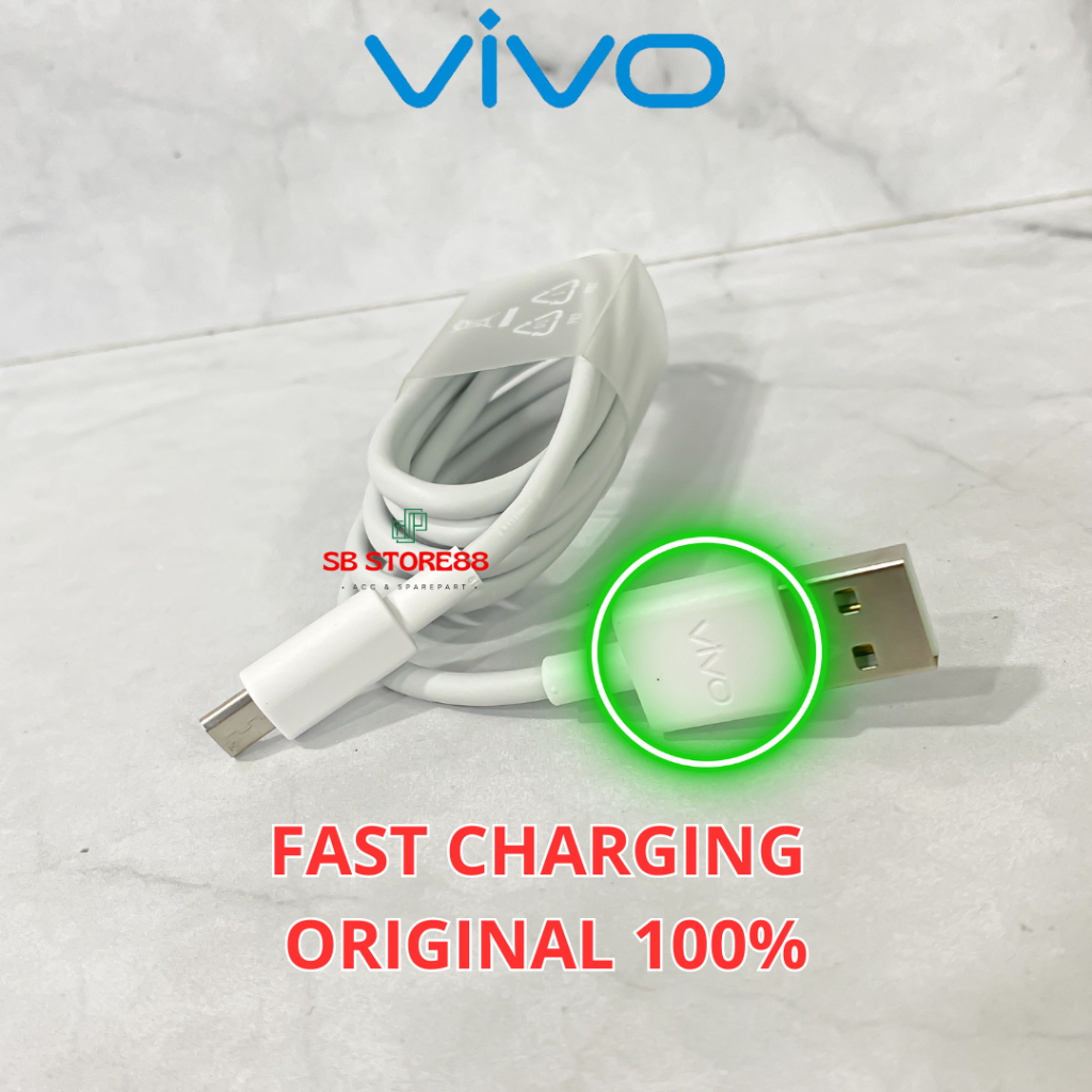 Jual Kabel Data Vivo Fast Charging Usb Micro-Type C Original 100% ...