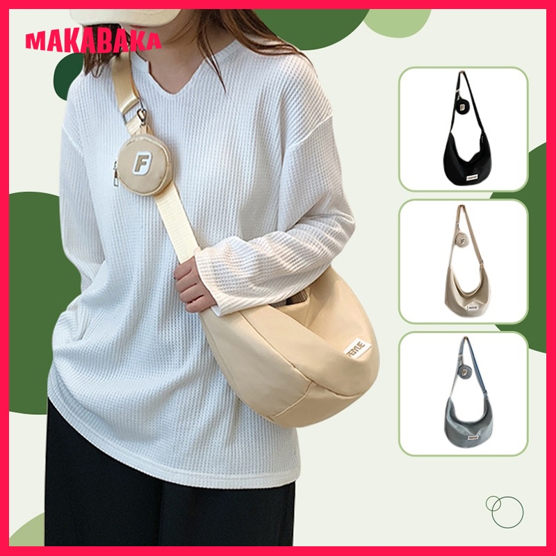 Jual Tas Berkapasitas Besar Tas Selempang Wanita Warna Padat Tas Bahu ...