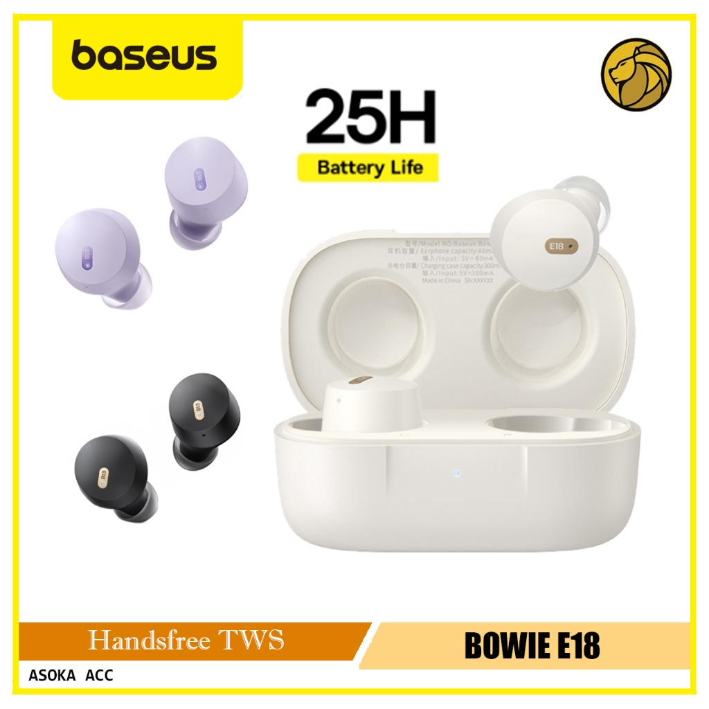 Jual Baseus Earphone Bluetooth TWS Bowie E18 Mini Earbuds True Wireless ...