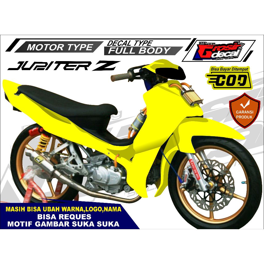 Jual Sticker Stiker Jupiter Z Full Body Fullblok Warna Polos Tersedia ...