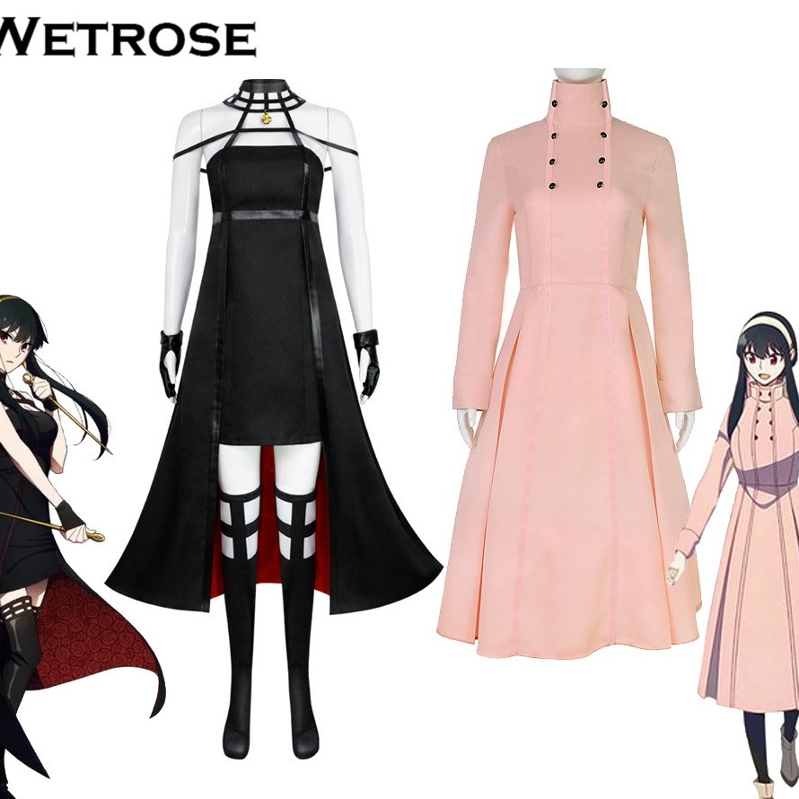 Jual C6369 WetroseReady Stock Spy Family Cosplay Costume Yor Forger ...