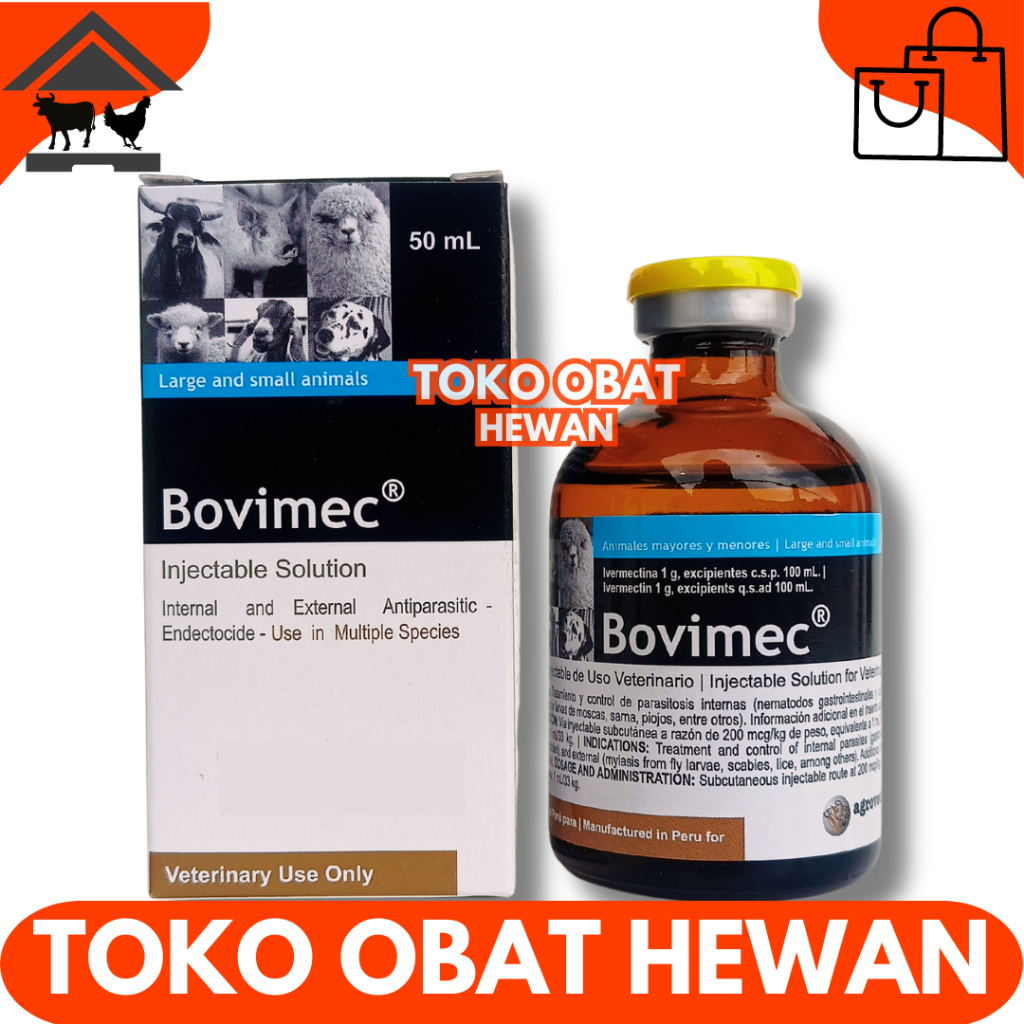 Jual BOVIMEC 50ML AGROVET - Obat Cacing Scabies Gudig Kutu Pinjal ...