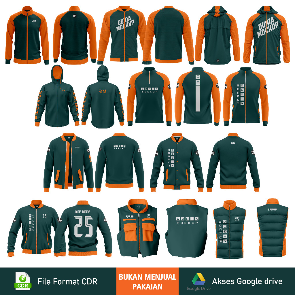 Jual Mockup Jaket Desain - CDR (Menjual File Desain) | Shopee Indonesia