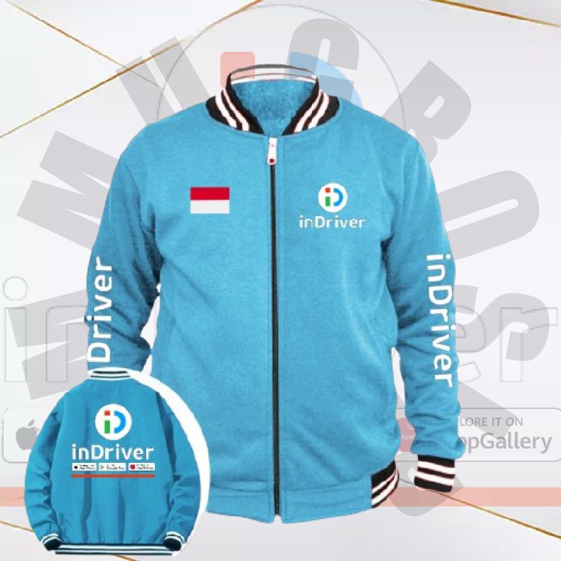 Jual JAKET DRIVER inDriver Terbaru model varsity baseball murah dan ...