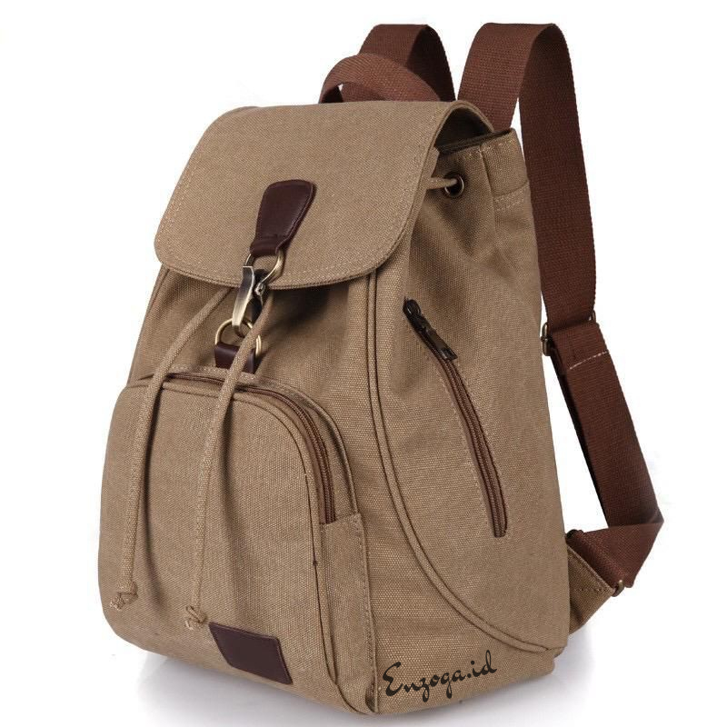Jual TAS RANSEL WANITA KANVAS KOREAN STYLE TRENDY PREMIUM HIGH QUALITY ...