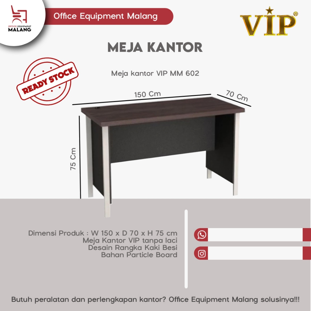 Jual Meja Kantor VIP MM 602/MEJA KANTOR/MEJA BELAJAR | Shopee Indonesia