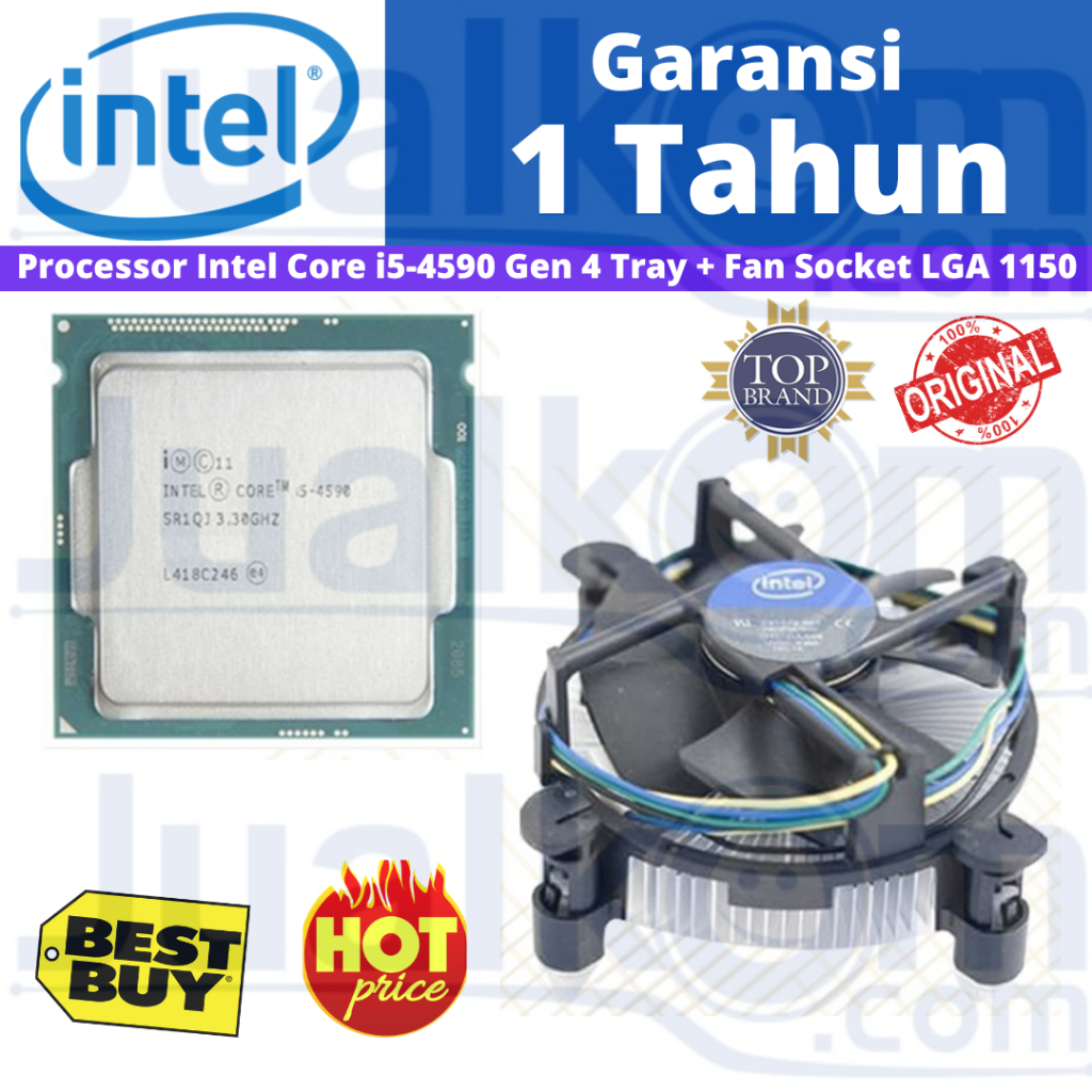 Jual Intel Processor i5 4590 Tray + Fan i5 4570 tray Fan | Shopee Indonesia