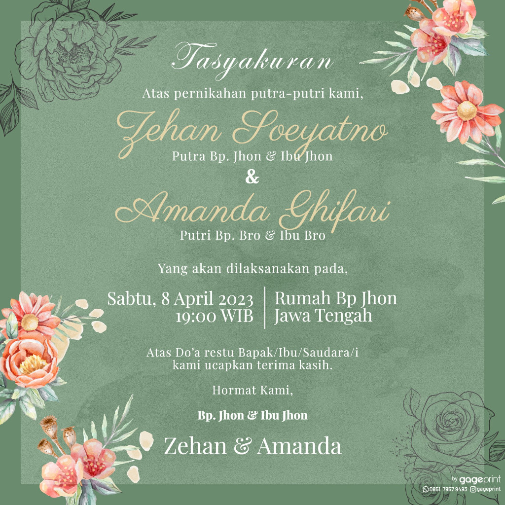 Jual Undangan Besek / Undangan Nasi Box / Undangan Tasyakuran - Kertas ...