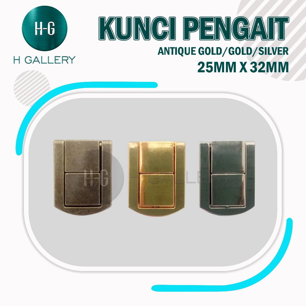 Jual A001 KUNCI PENGAIT KOTAK/PENGUNCI BOX HANTARAN 25 X 32 MM *S ...