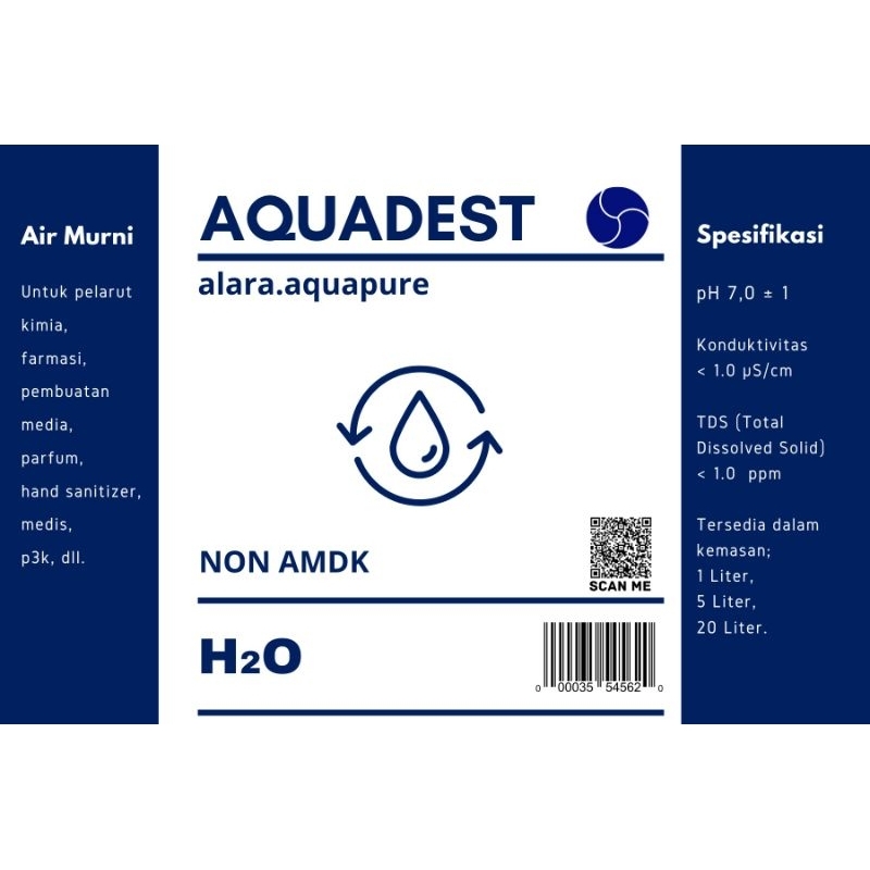 Jual Aquadest / Akuades / Distilled Water / Air Suling / Air Murni ...
