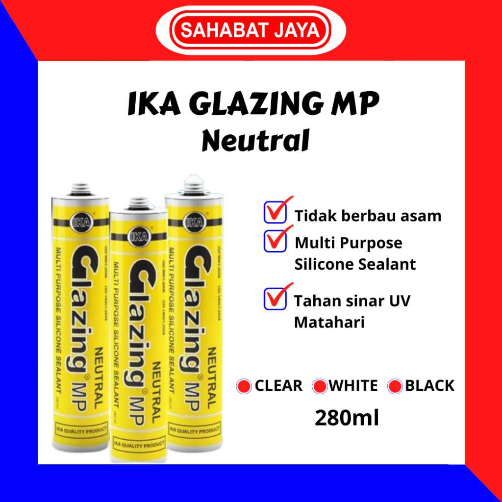 Jual IKA GLAZING MP LEM SILICONE GLASS / SILIKON KACA NEUTRAL NETRAL ...