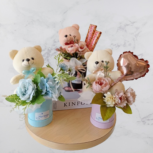 Jual Bloom Box Boneka Bery Flower Artifical Premium Pastel Custom ...