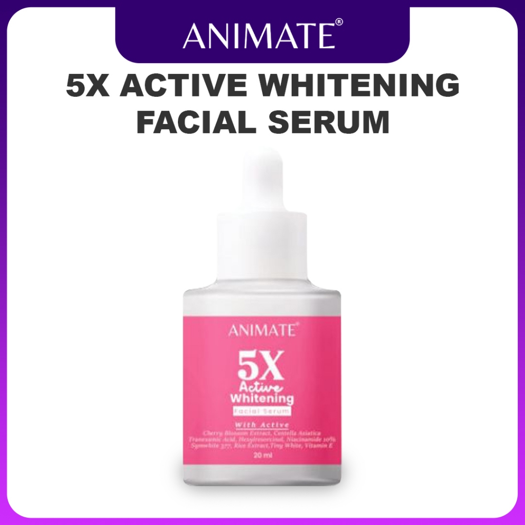 Jual Animate 5x Active Whitening Facial Serum 20ml | Shopee Indonesia