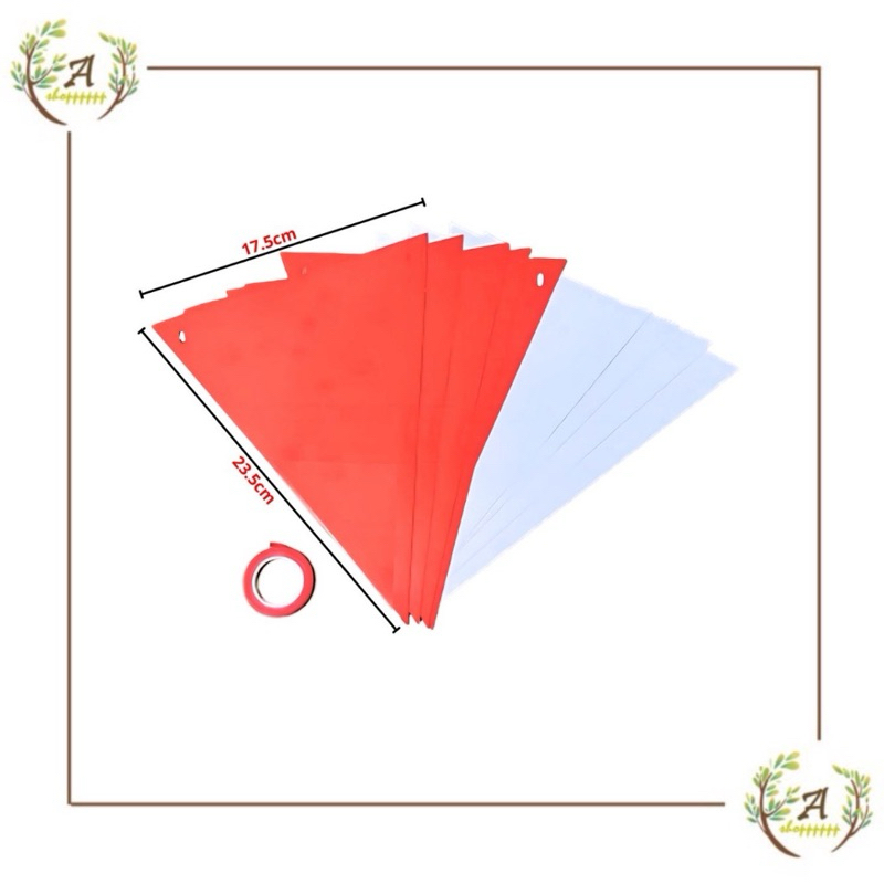 Jual segitiga bendera merah putih segitiga 9 pcs ulang tahun kemerdekaan agustus banner bunting ...