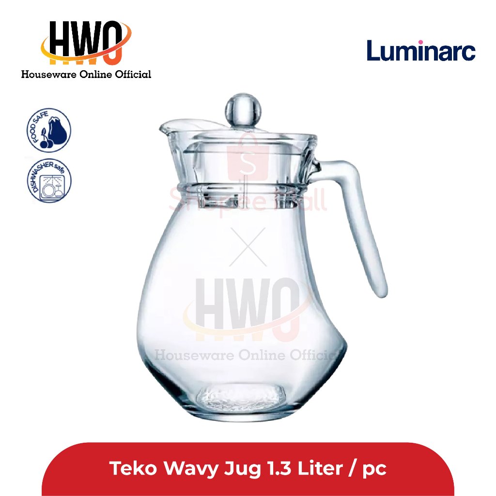 Jual Luminarc Teko Wavy Jug 1.3 Liter / pc | Shopee Indonesia