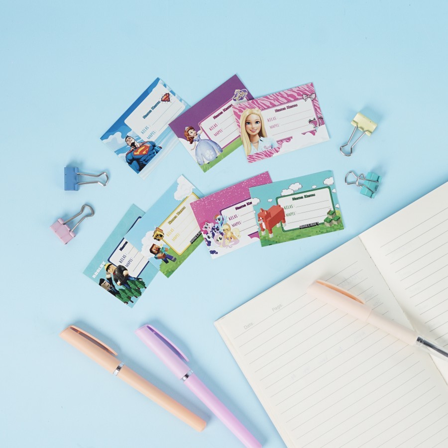 Jual Stiker Label Buku Mata Pelajaran Mapel Anak Sekolah Cetak Label ...