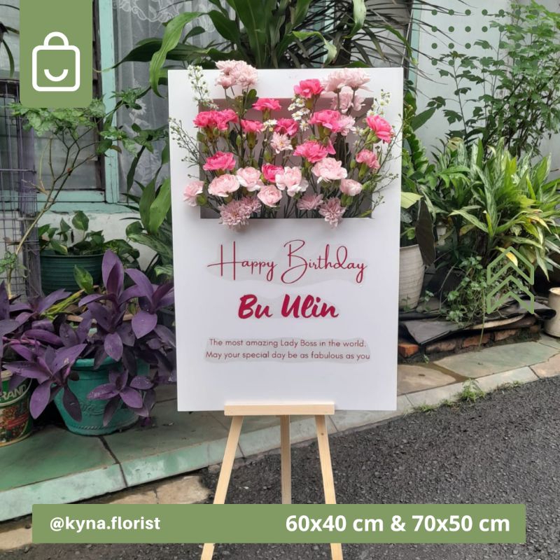 Jual Flower Box 60x40 | FlowerBox 50x70 | Papan Bunga Wisuda | Papan ...