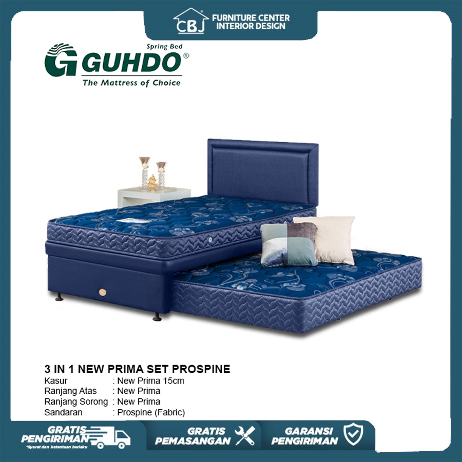 Jual Guhdo Spring Bed 3 in 1 New Prima Full Set Prospine | Shopee Indonesia