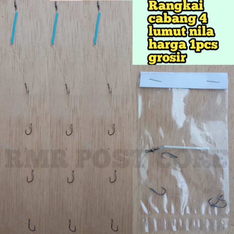 Jual Rangkaian Lumut Pancing / Rangkaian Nila 4 mata kail dan 5 mata ...