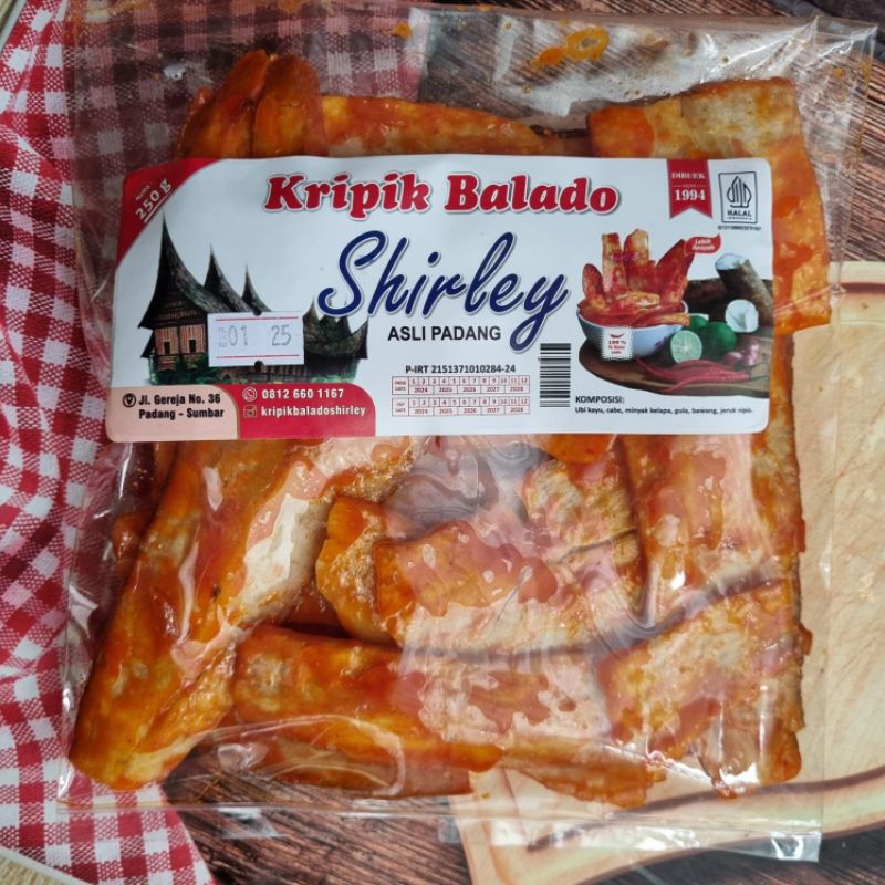 Jual Shirley Keripik Balado Panjang 250gr Sanjay Keripik Singkong ...