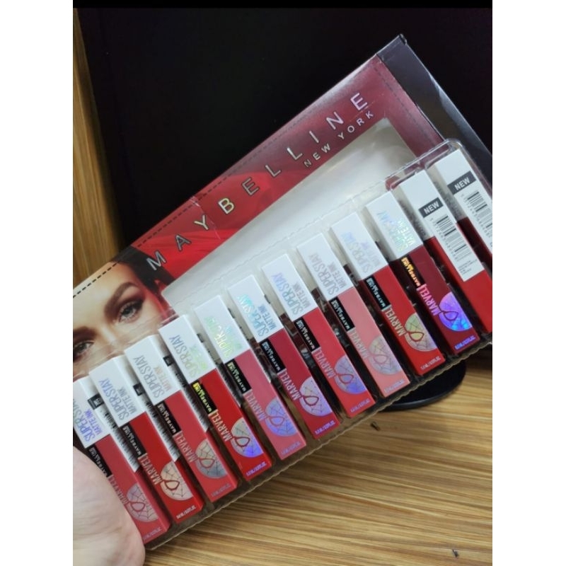 Jual [12 PCS] LUSINAN MAYBELLINE Lipgloss Papan Barcode Perlusin isi 12 ...