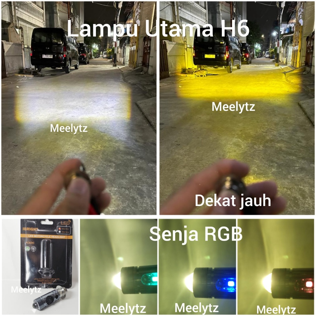 Jual KODE I27H Lampu Depan LED Laser H6 AC DC Kipas plus senja RGB | Shopee Indonesia