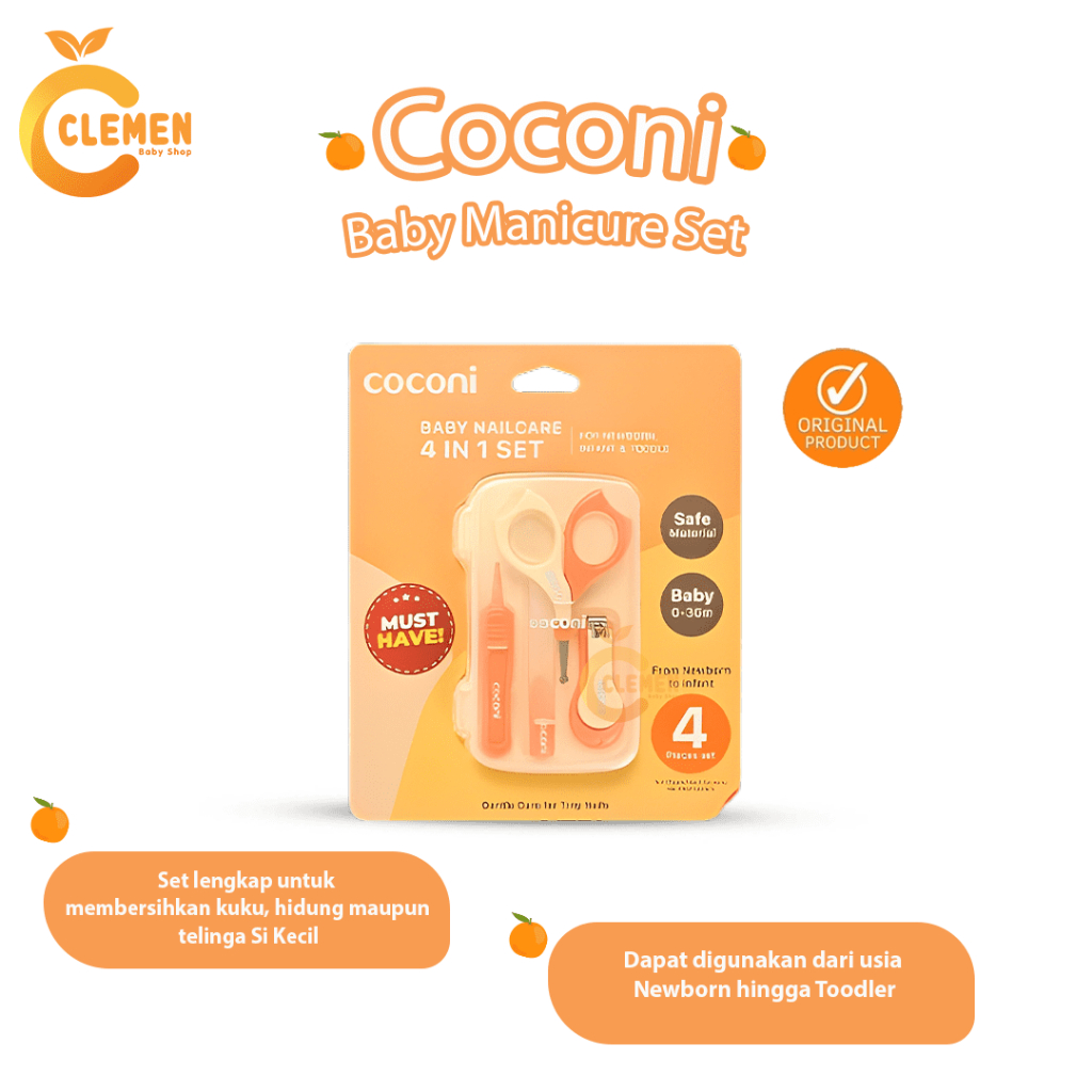 Jual Coconi Baby Manicure Set (Gunting Kuku Set Dengan Pembersih ...