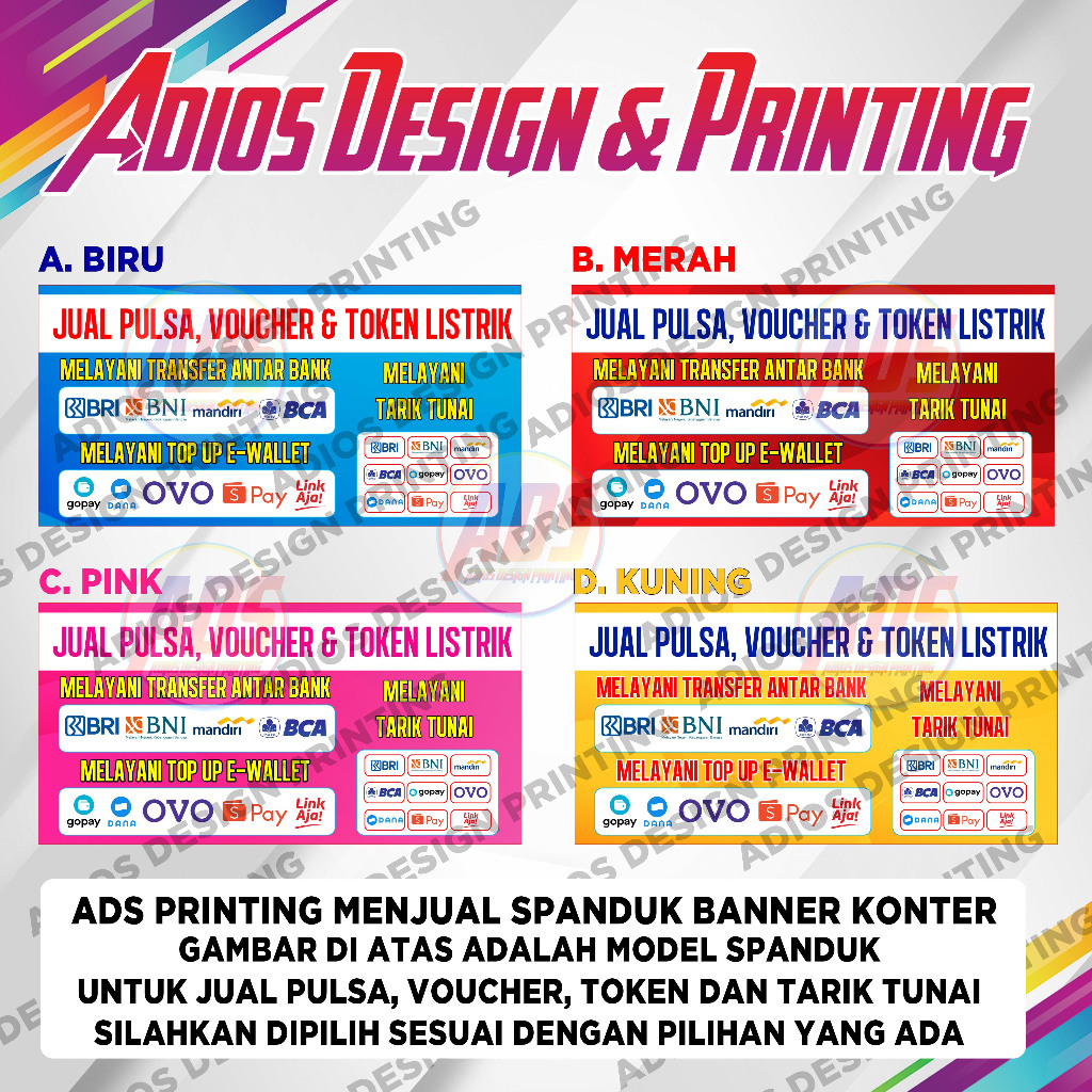 Jual Banner Konter Pulsa / Spanduk Pulsa / Banner Spanduk Agen Brilink ...