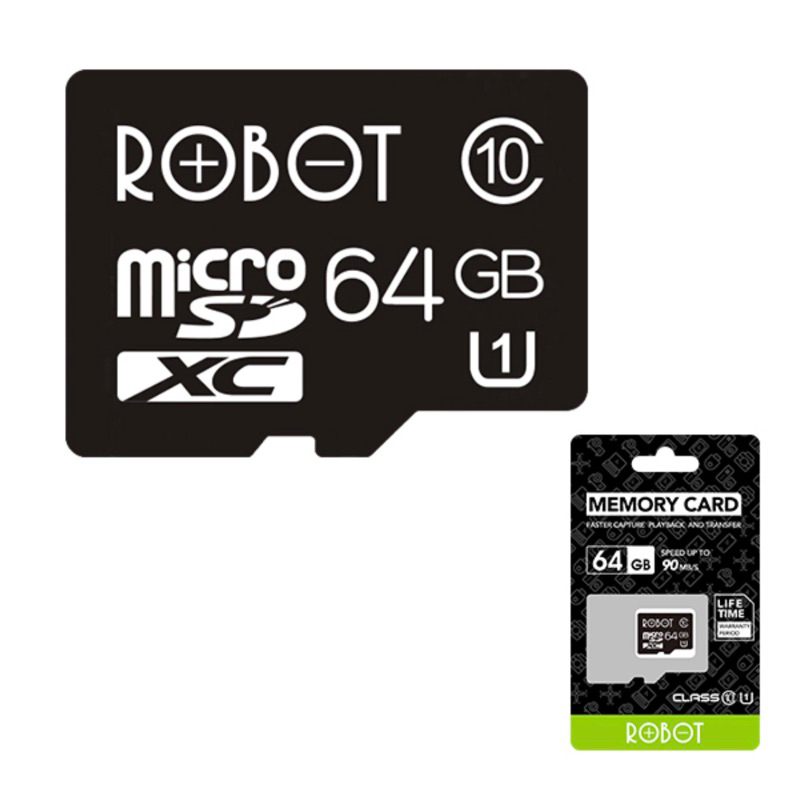 Jual Memory Card 64Gb Class 10 Original ROBOT Kartu Memory Micro SD ...