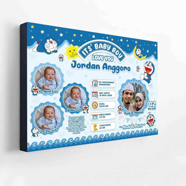 Jual CETAK BIODATA BAYI FRAME BLOK UKURAN 30X40 WALLDECOR PAJANGAN ...