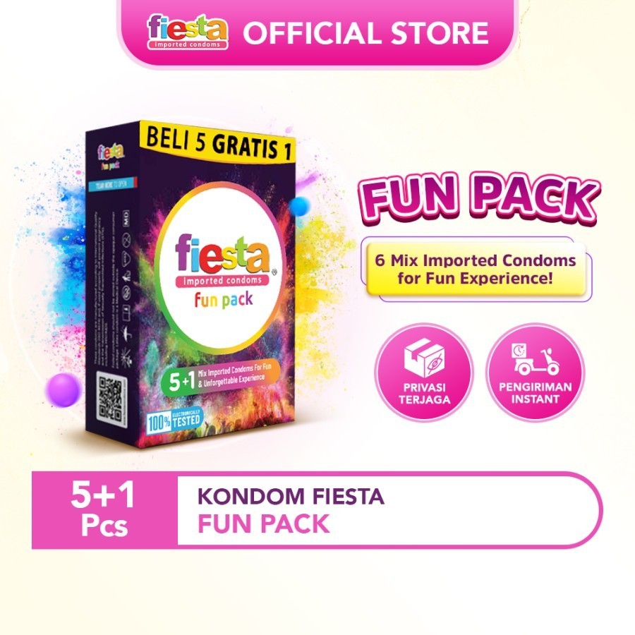 Jual Fiesta Kondom Fun Pack - 6 Pcs (Kejutan 6 Varian Kondom) | Shopee ...